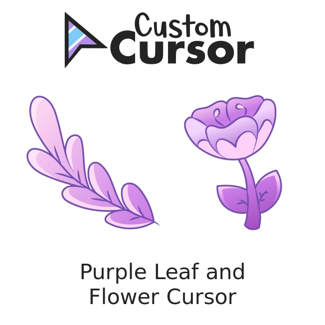 Purple Leaf and Flower cursor – Custom Cursor