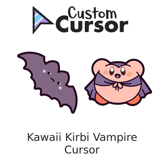 Kawaii Kirbi Vampire cursor – Custom Cursor