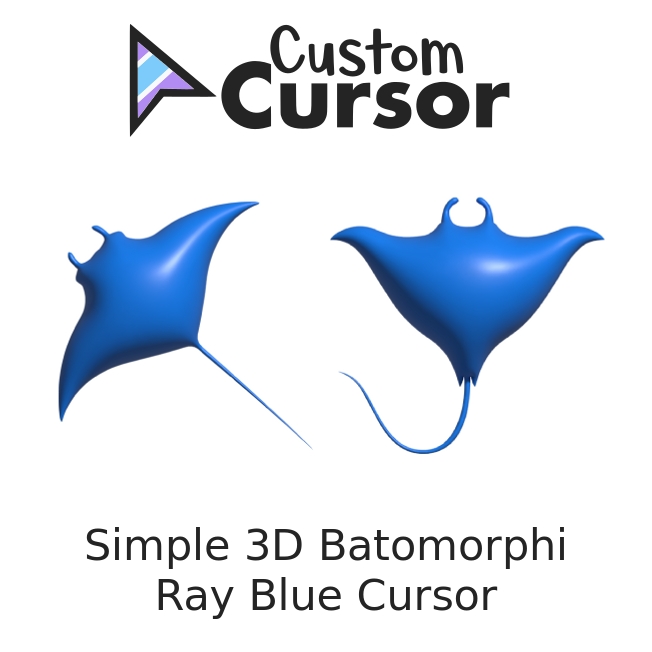Simple 3D Batomorphi Ray Blue cursor – Custom Cursor
