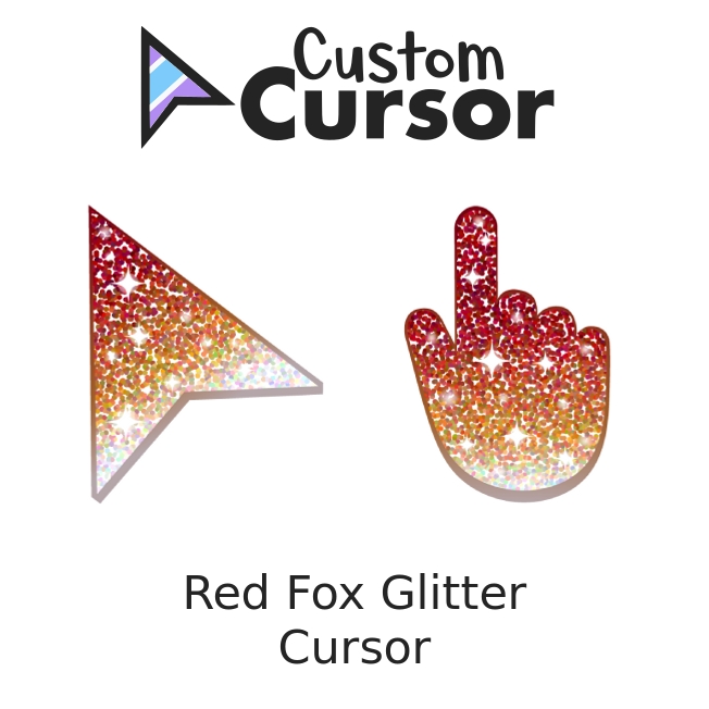 Red Fox Glitter cursor – Custom Cursor