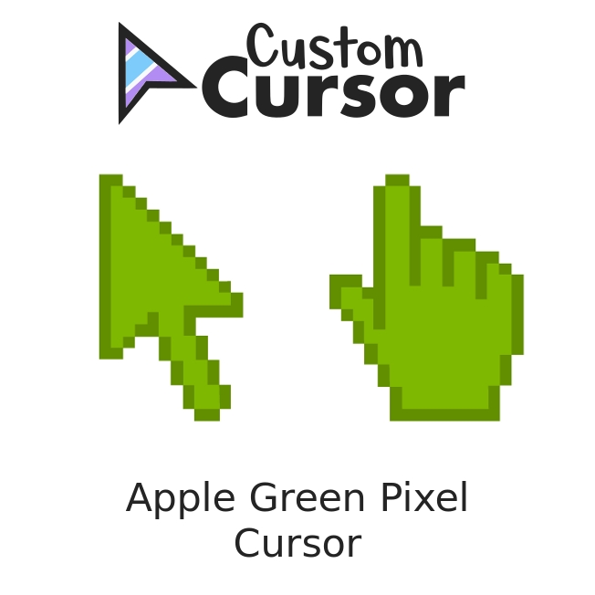 Apple Green Pixel cursor – Custom Cursor