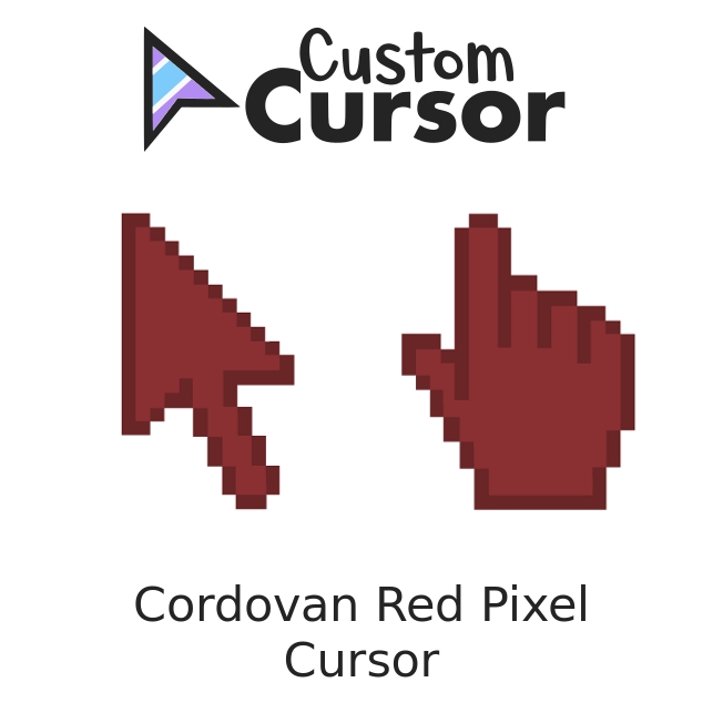 Cordovan Red Pixel cursor – Custom Cursor