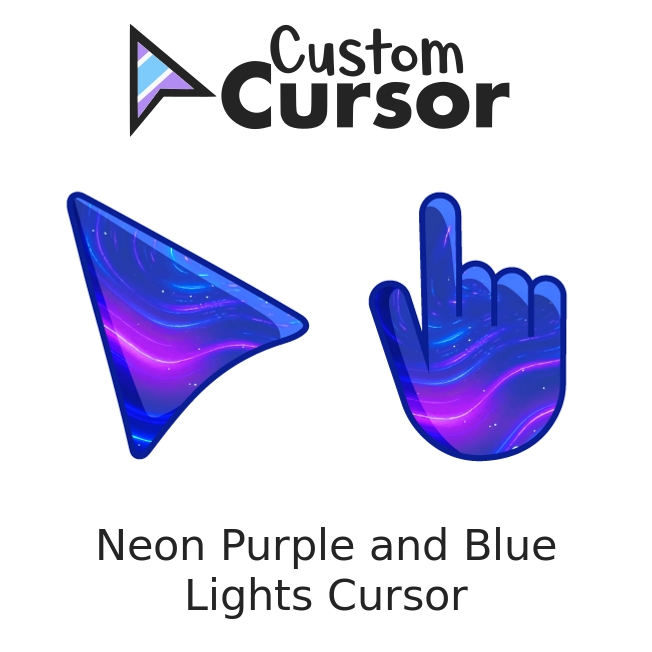 Neon Purple and Blue Lights cursor – Custom Cursor