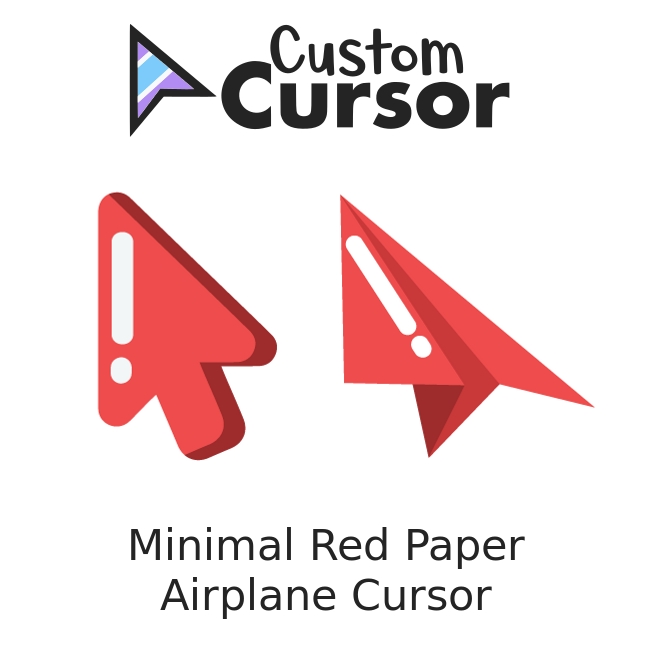 Minimal Red Paper Airplane cursor – Custom Cursor