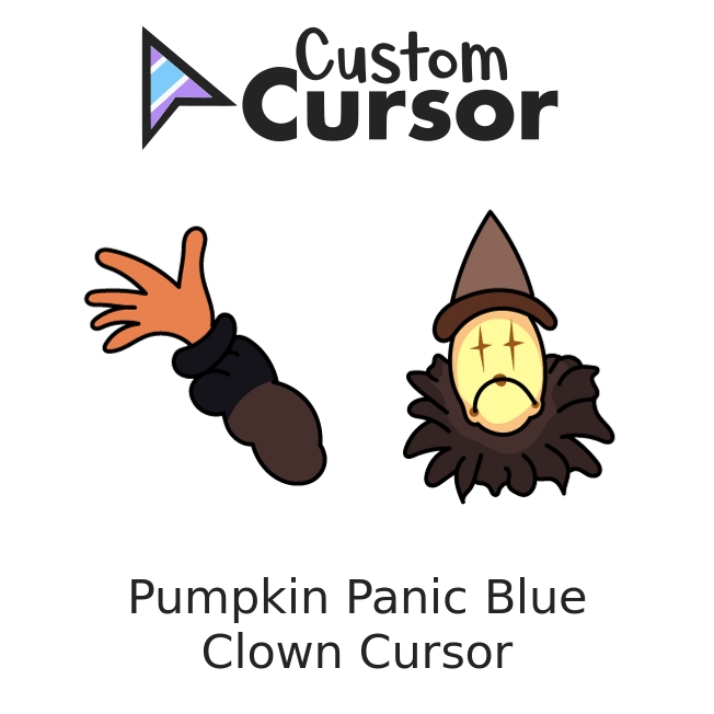 Pumpkin Panic Blue Clown cursor – Custom Cursor