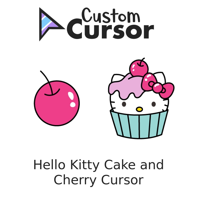 Hello Kitty Cake and Cherry cursor – Custom Cursor