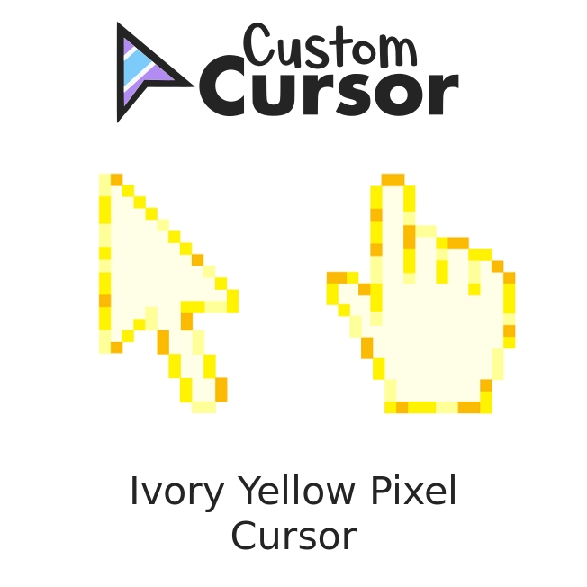 Ivory Yellow Pixel cursor – Custom Cursor