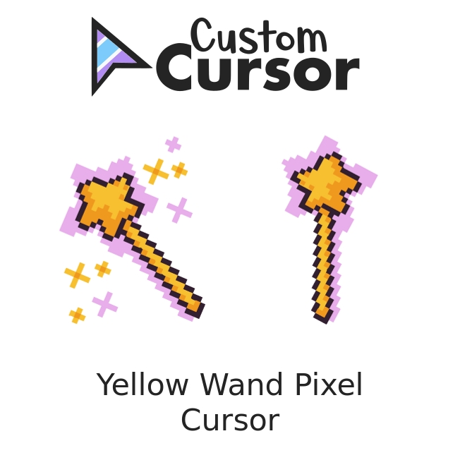 Yellow Wand Pixel cursor – Custom Cursor