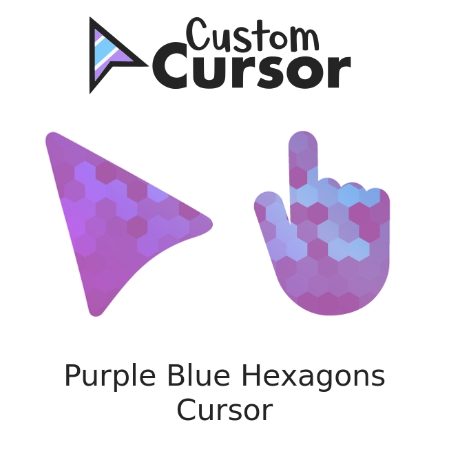 Purple Blue Hexagons cursor – Custom Cursor