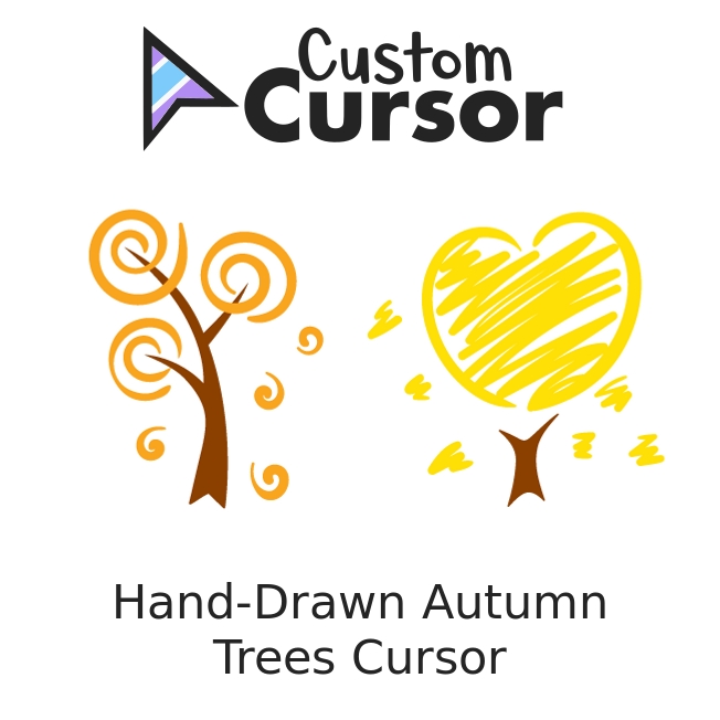 Hand-Drawn Autumn Trees cursor – Custom Cursor
