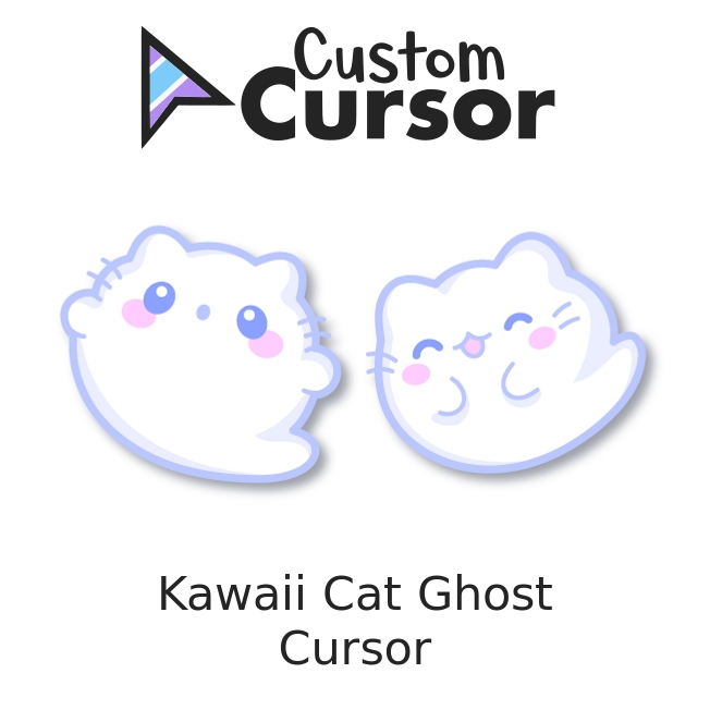 Kawaii Cat Ghost cursor – Custom Cursor