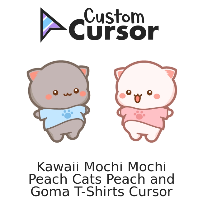 Kawaii Mochi Mochi Peach Cats Peach and Goma T-Shirts cursor – Custom ...