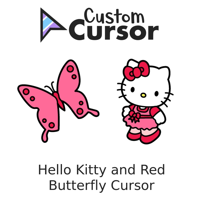 Hello Kitty and Red Butterfly Curseur – Custom Cursor