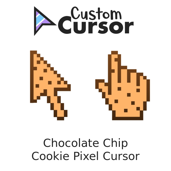 Chocolate Chip Cookie Pixel cursor – Custom Cursor