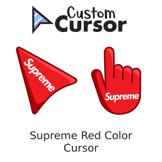 Supreme Red Color cursor – Custom Cursor
