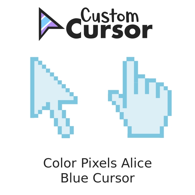Color Pixels Alice Blue Curseur – Custom Cursor