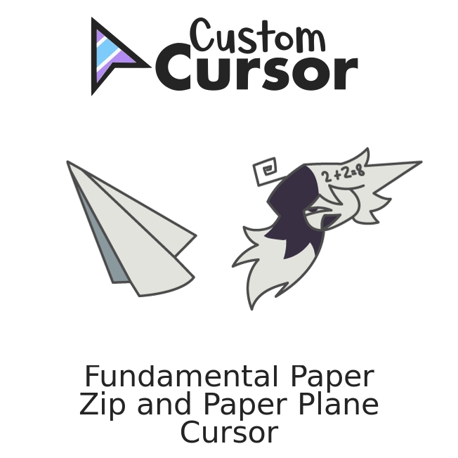 Fundamental Paper Education Zip and Paper Plane cursor – Custom Cursor