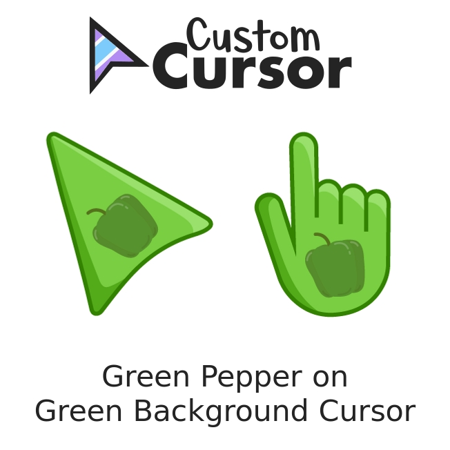 Poivron Vert sur Fond Vert Curseur – Custom Cursor
